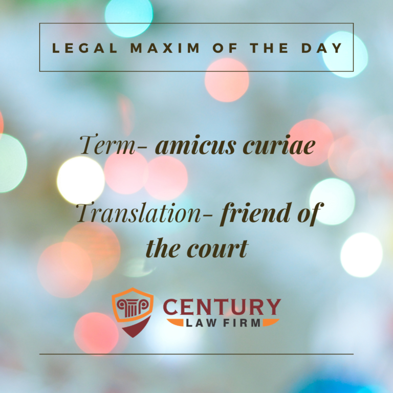 Amicus Curiae - Legal Maxim Meaning and Explanation