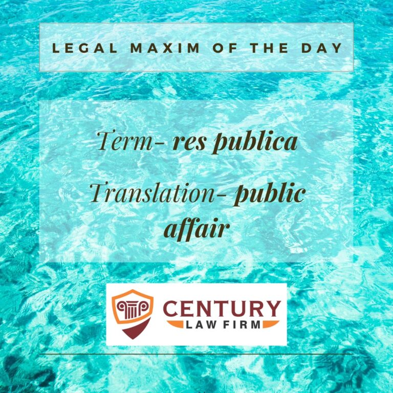 Res Publica - Legal Maxim Meaning and Explanation