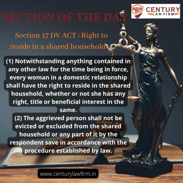Section 17 DV Act- Legal Section of the Day - Century Law Firm
