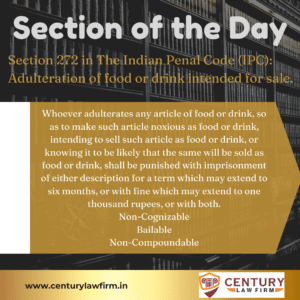 Section 272 IPC - Legal Section of the Day - Century Law Firm