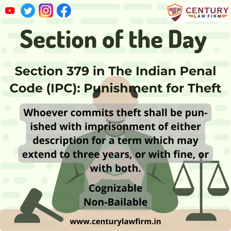 Section 379 of the Indian Penal Code : Punishment for Theft | IPC