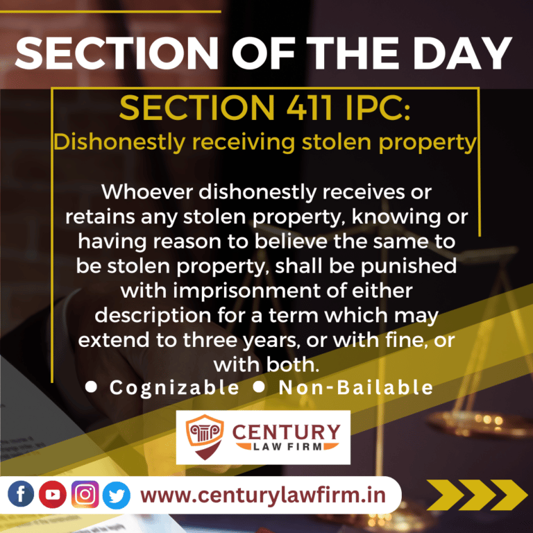 Section 411 Indian Penal Code : Dishonestly receiving stolen property | IPC