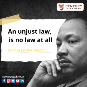 An unjust law, is no law at all - Legal Quote